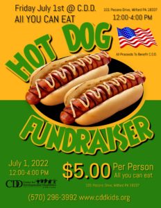 Hot Dog Fundraiser 2022 - Center for Developmental Disabilities - CCDKIDS